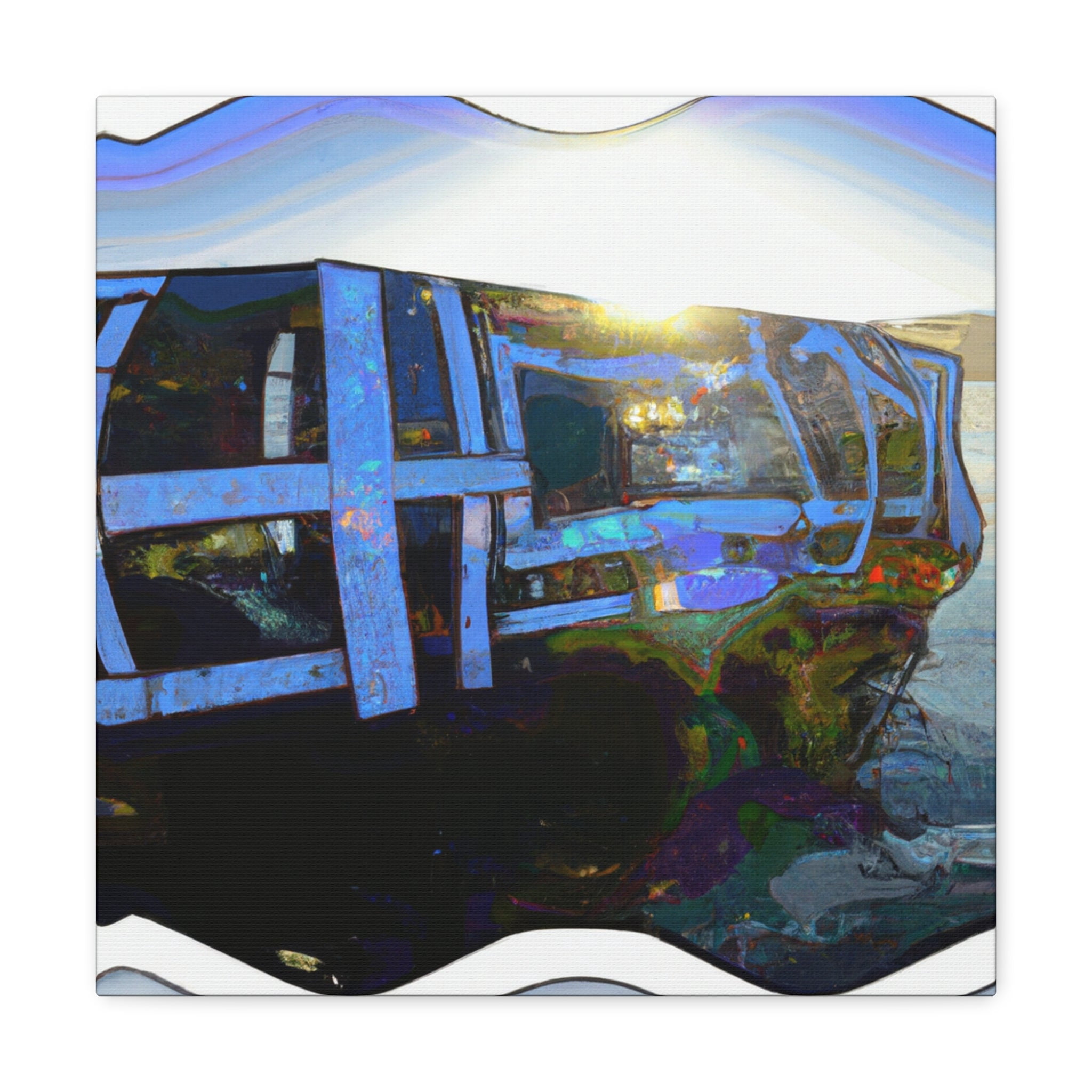 "Pontoon Boat Reflection" - Canvas - Walmart.com