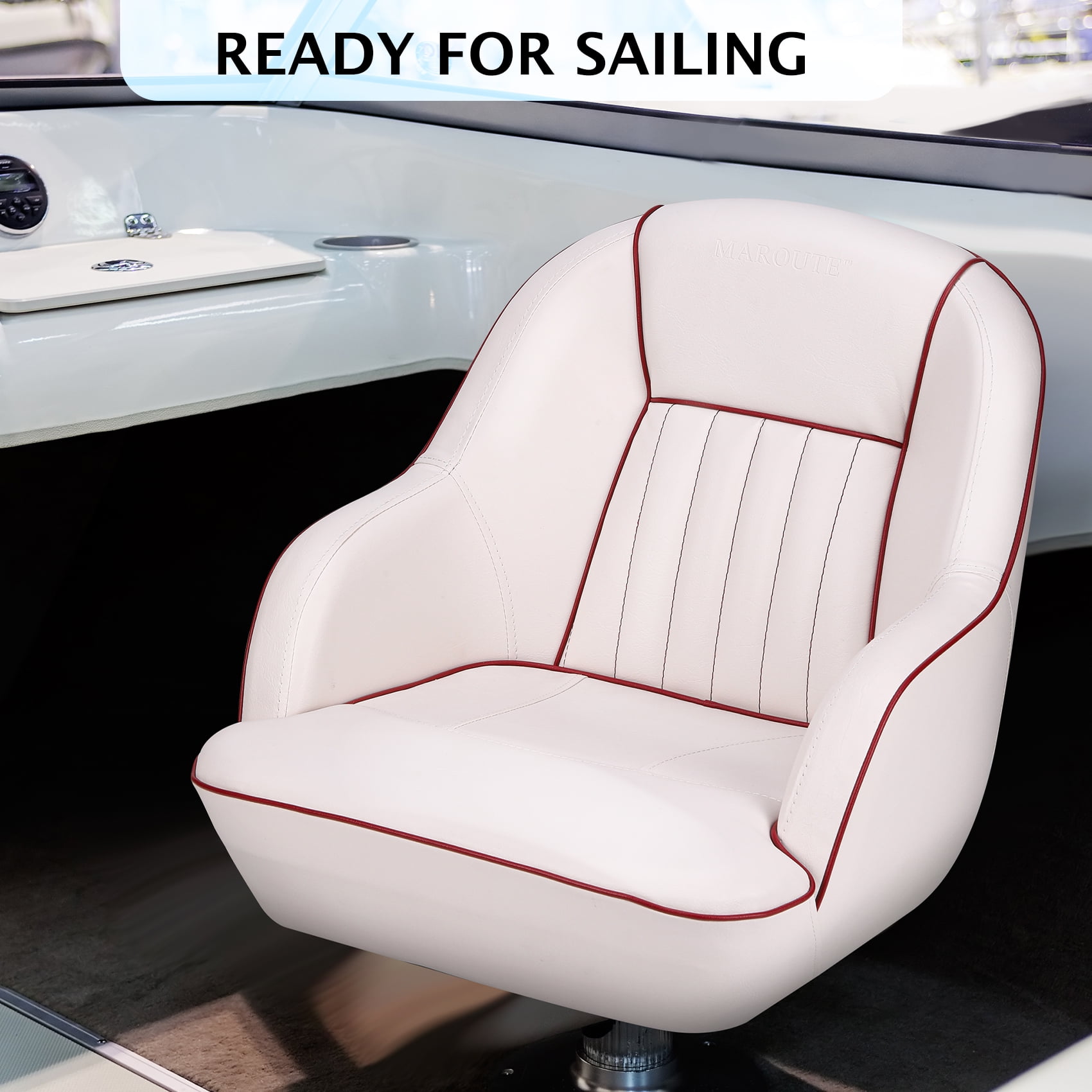 Premium Pontoon Boat Seat - Durable Captain's Bucket Seat with Marine ...