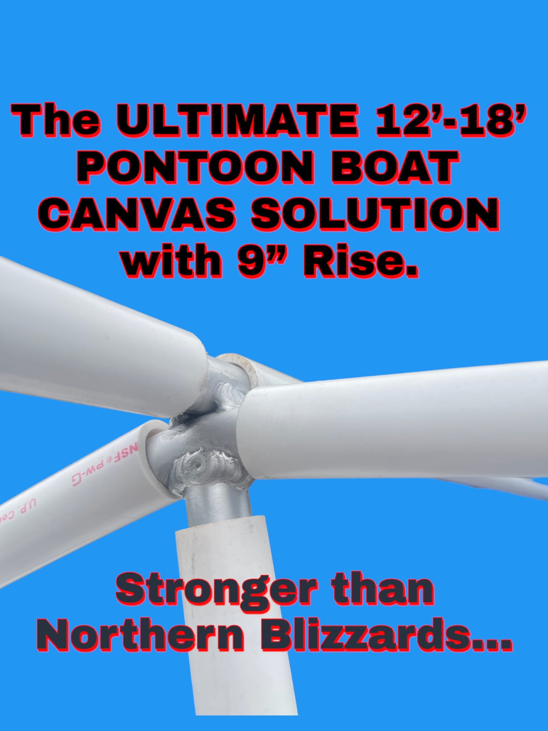 Pontoon Boat Solutions Ultimate 12'-18' Canvas Solution with 9" Rise ...