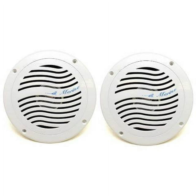 Pontoon Boat Stereo Speaker | Marine 25 Watt 5 Inch White (Pair ...