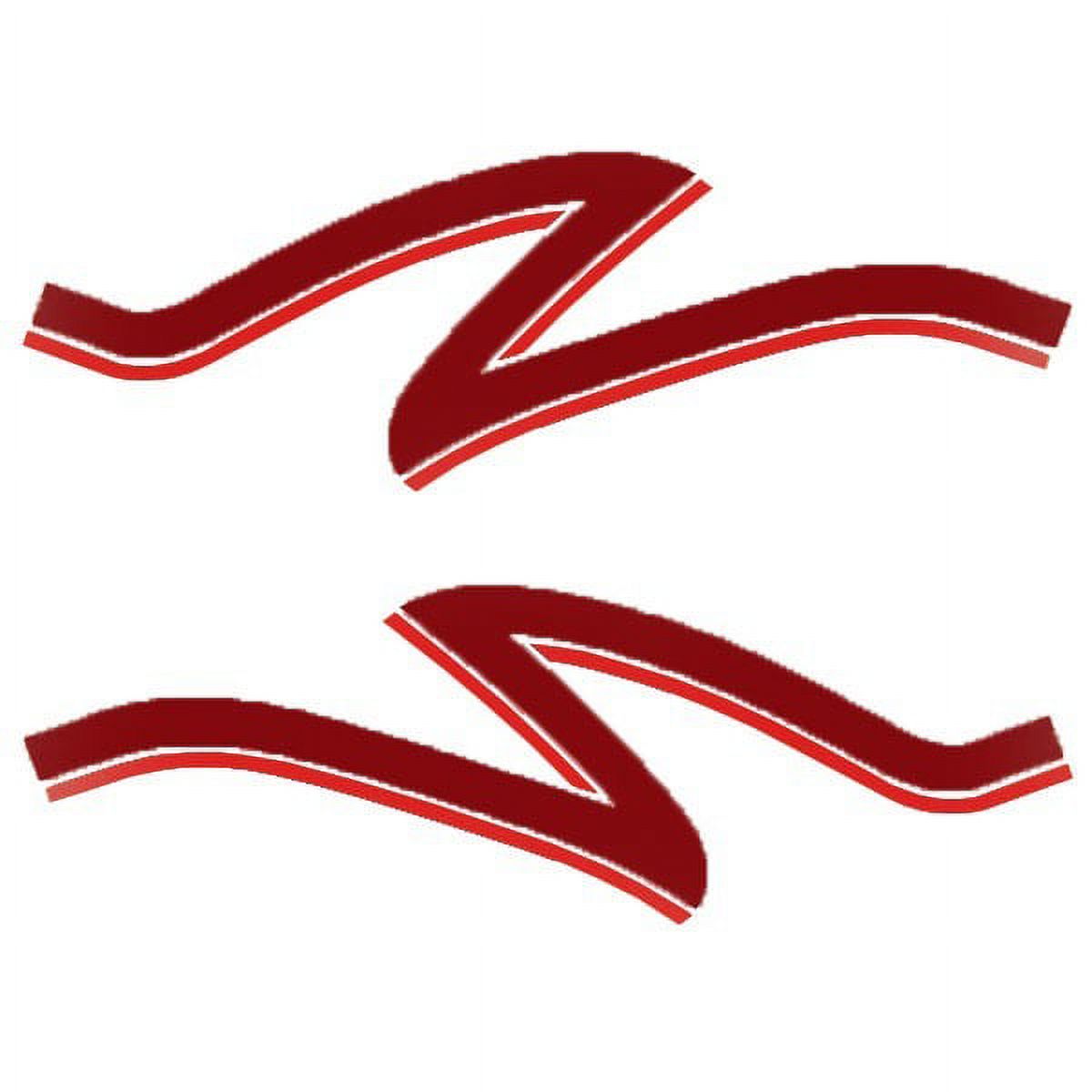 Pontoon Boat Stripe Graphic Decal | 35 x 11 Inch Maroon Red (Set of 2 ...