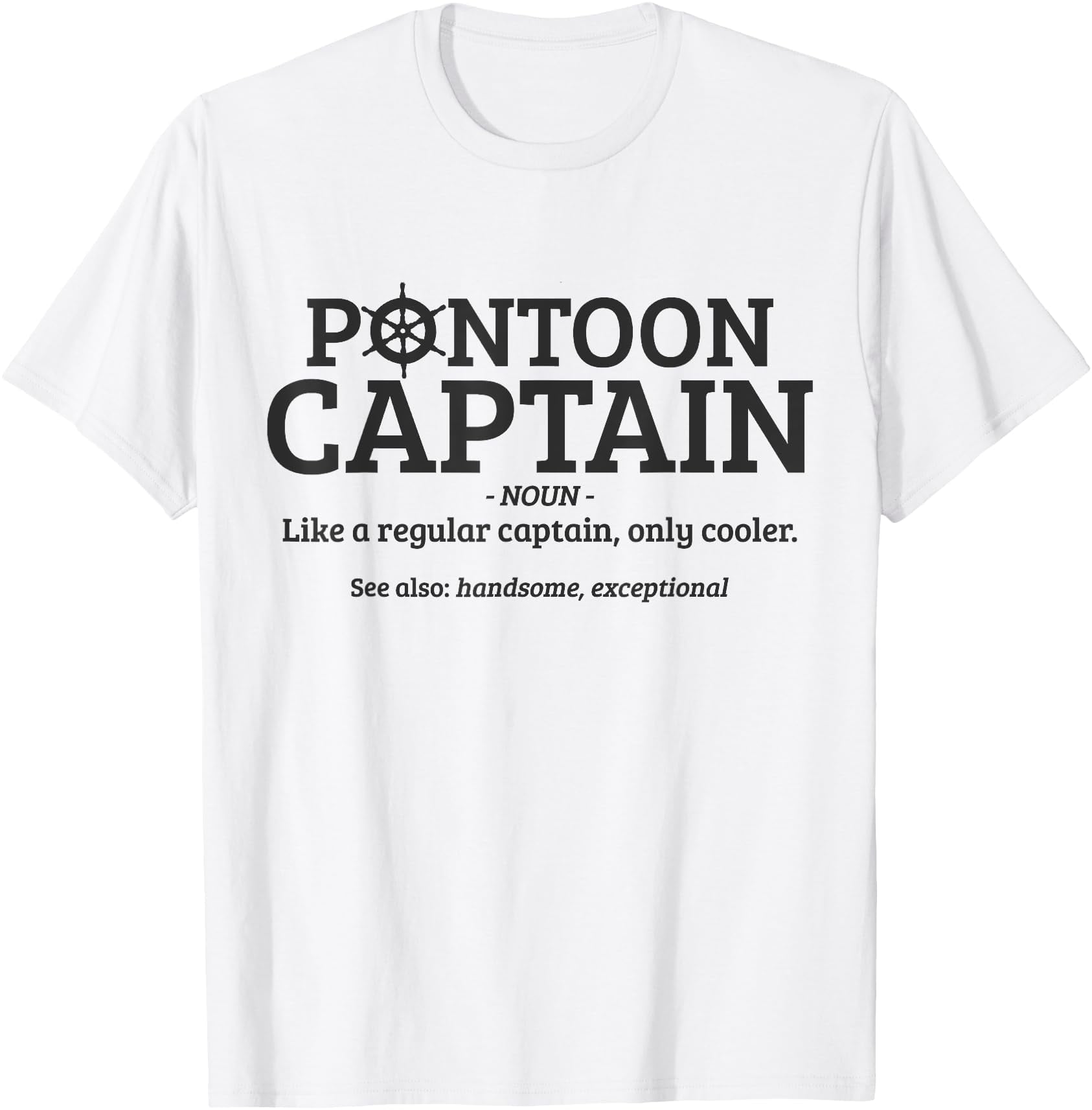 Pontoon Captain Definition Funny Pontoon Boat Boating Gift T-Shirt,Dark ...