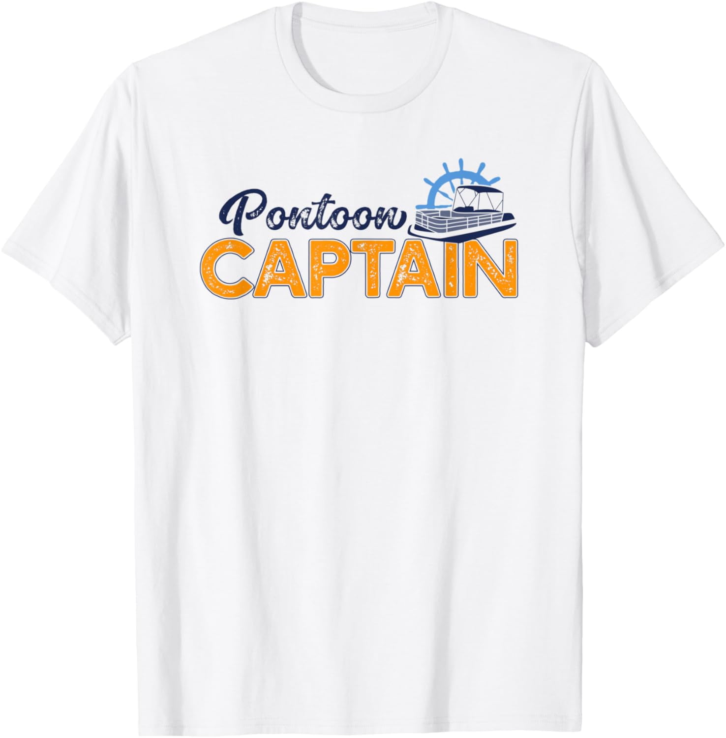 Pontoon Captain Funny Boat T-Shirt mens t shirt，white，women，funny ...