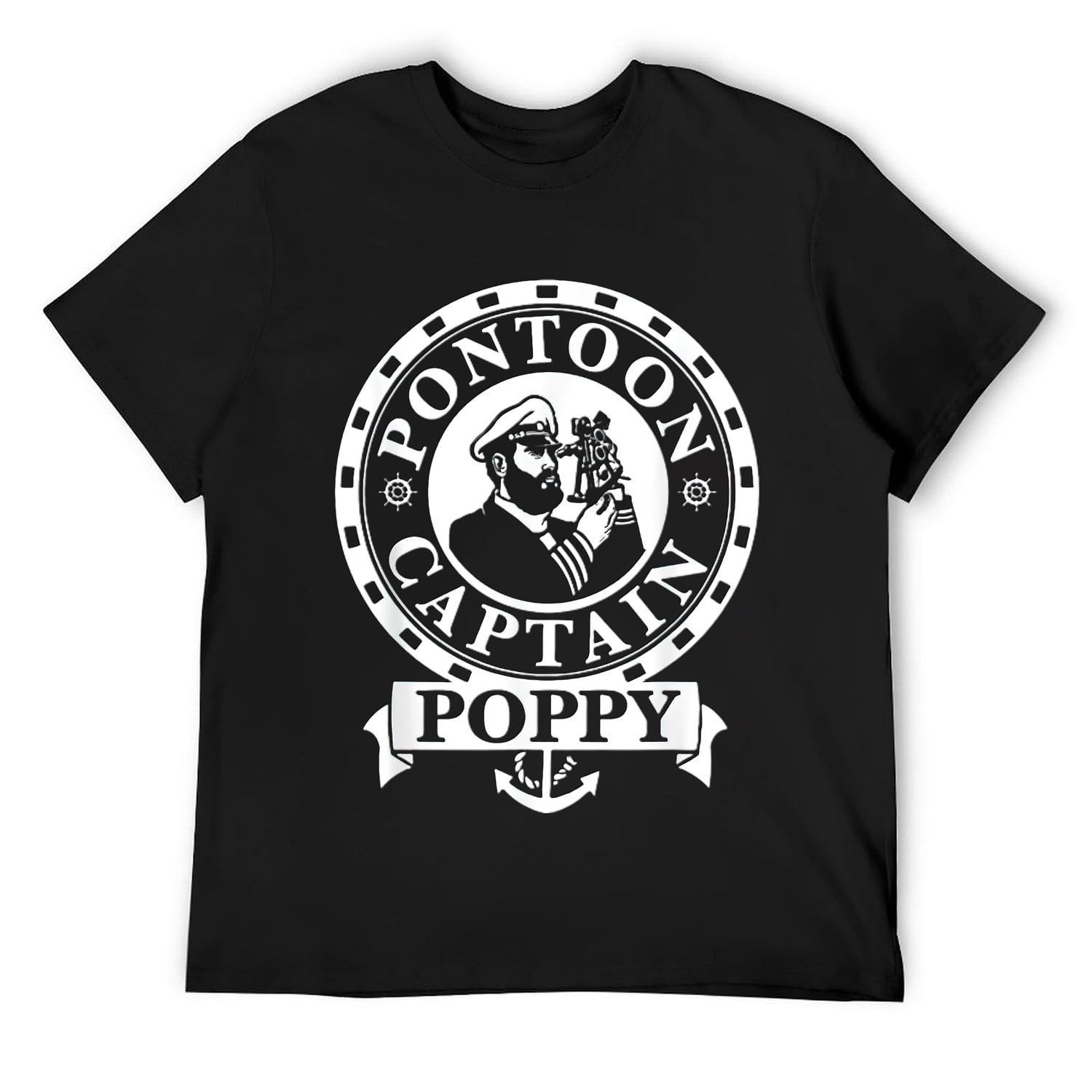 Pontoon Captain Poppy T Shirt -Funny Pleasure Boat Lake Gift - Walmart.com
