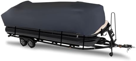 Pontoon Heavy Boat Covers Coating Trailerable Boat Cover Gray ...