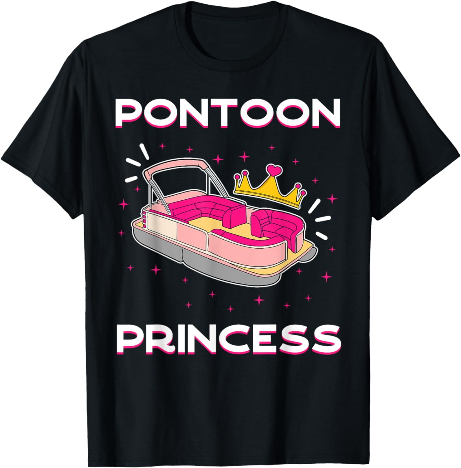 Pontoon Princess Boat Sailboat Pontooning Boating Gift Idea T-Shirt ...