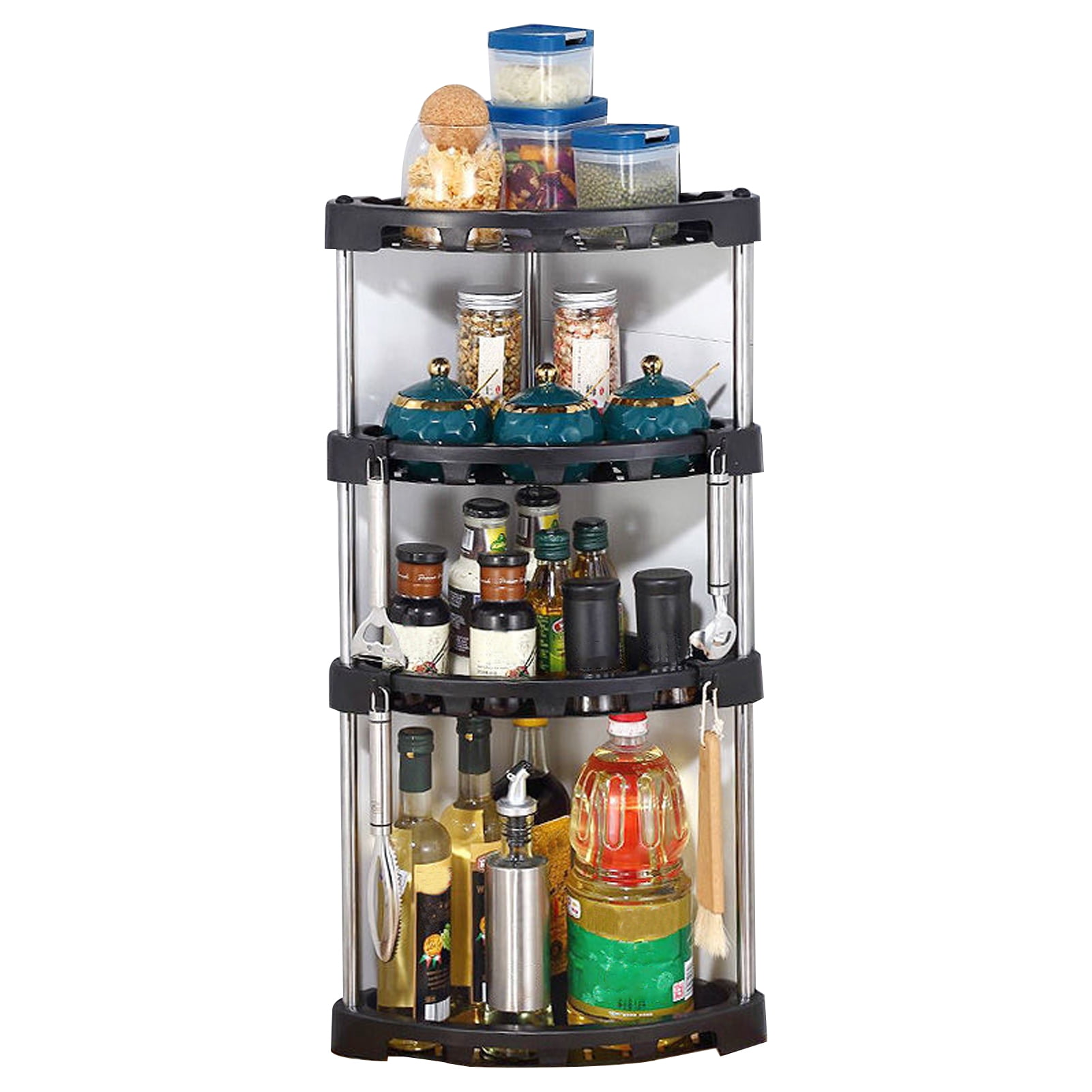 Pontos 1 Set Kitchen Storage Shelf Stainless Steel Kitchen Corner ...