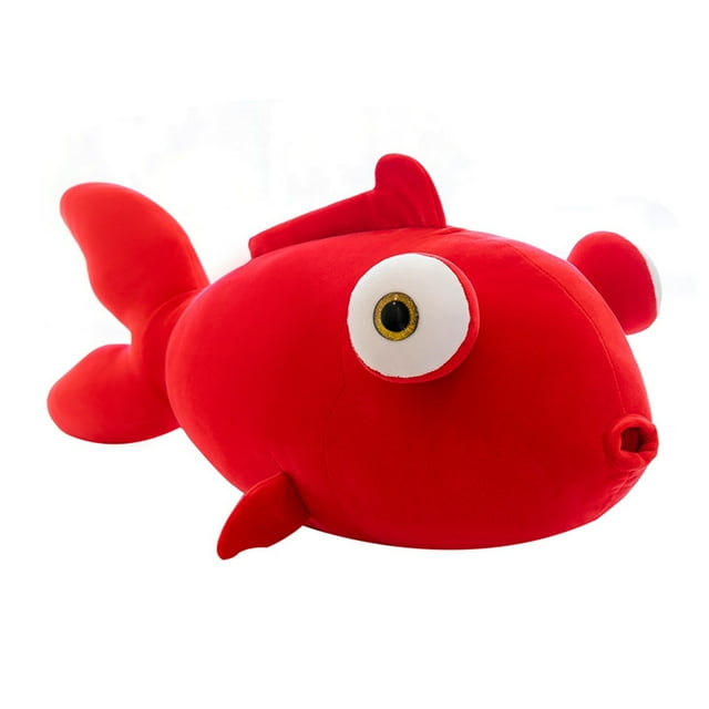 Pontos Fish Plush Toy Cute Colored Goldfish Doll Plushies Soft ...