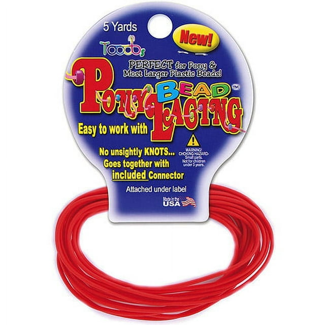 Pony Bead Lacing, 2mm, 5yd - Walmart.com