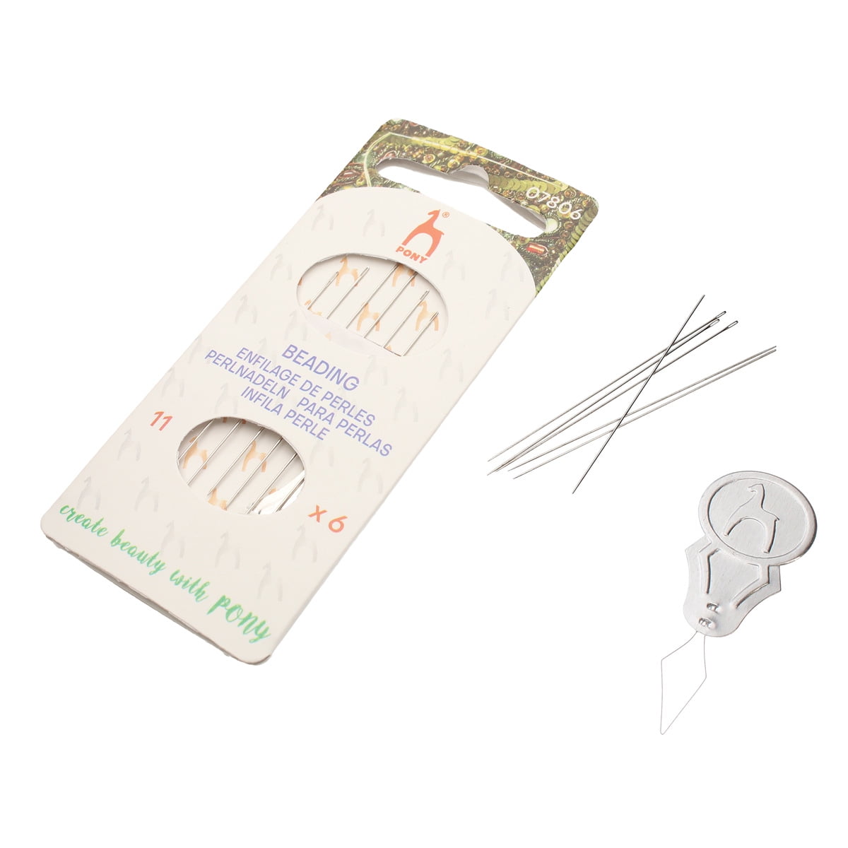The Beadsmith - Pony Beading Needles, Size 11, Pack of 6, 4.5 Inches ...