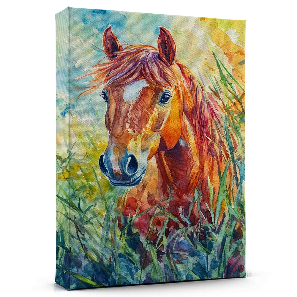 Pony Chestnut Welsh Mountain Pictures Wall Decor - Colorful Pony ...