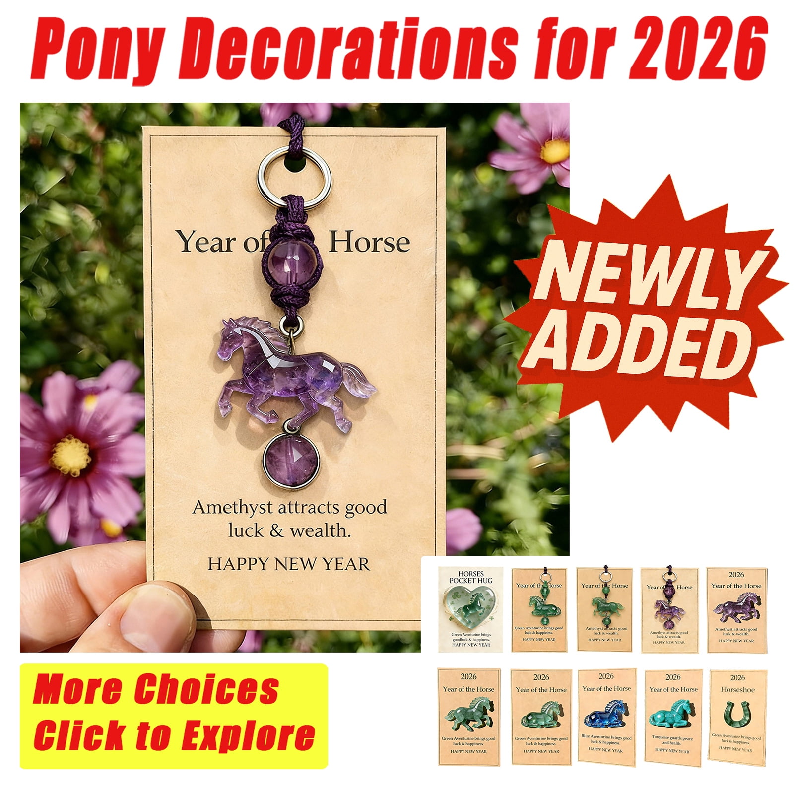 Pony Decorations for 2026 – 2026 Crystal Horse,Year of the Horse Pony ...