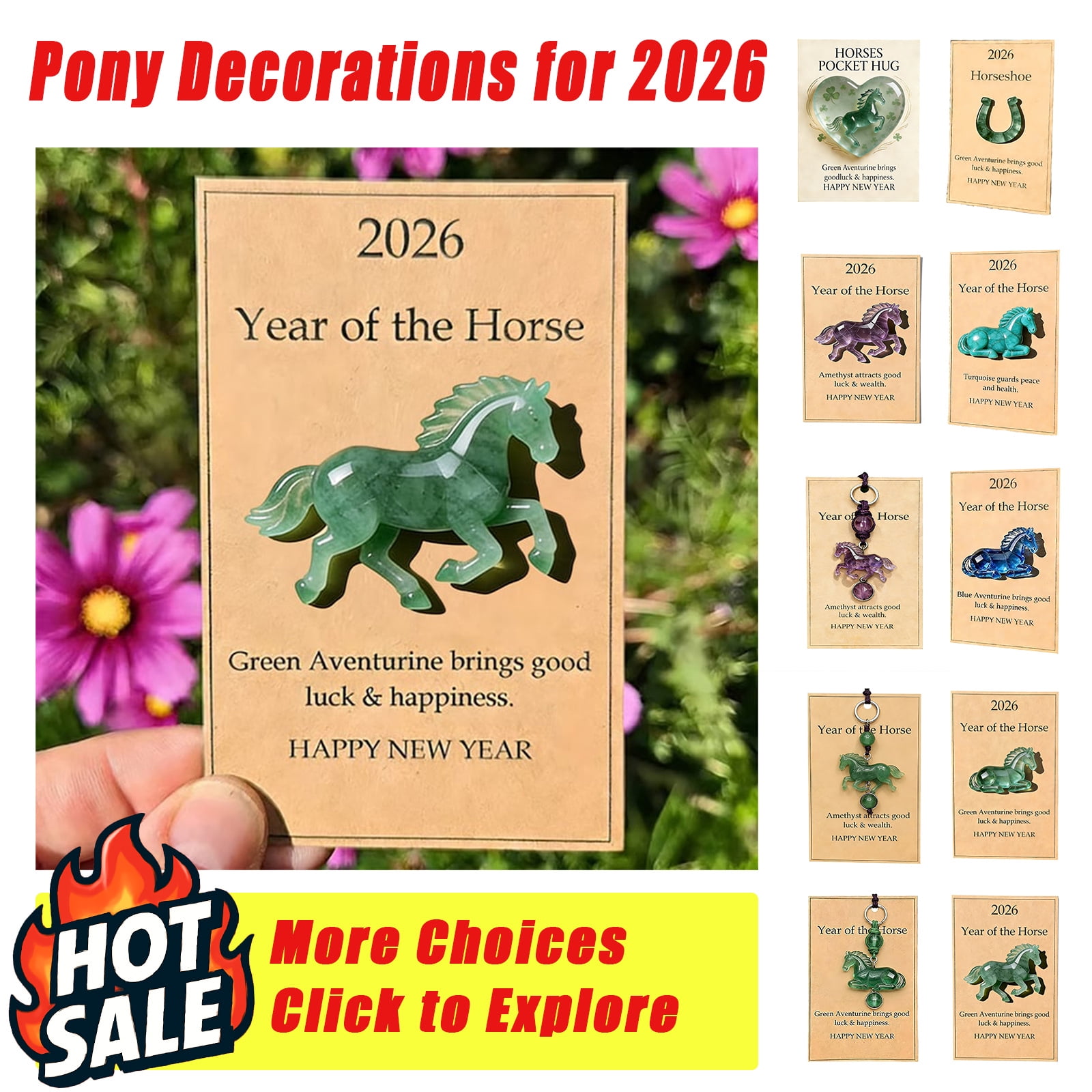 Pony Decorations for 2026 – Elegant Year of the Horse 2026 Crystal ...