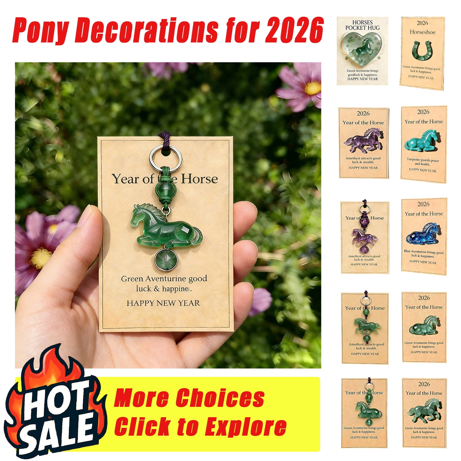 Pony Decorations for 2026 – Elegant Year of the Horse 2026 Crystal ...