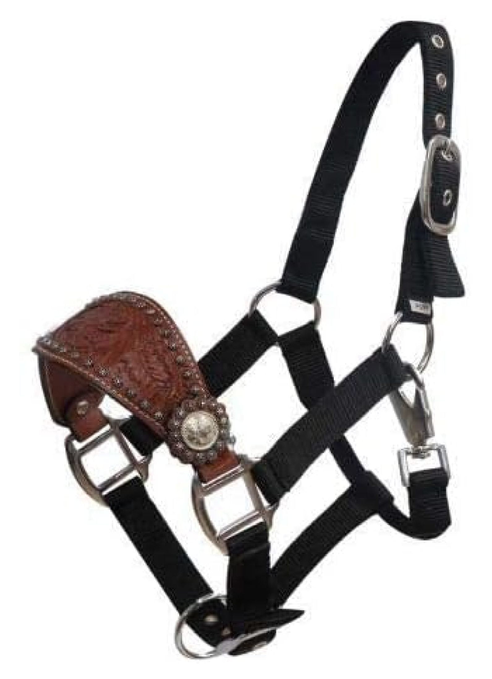 Pony Floral Tooled Nylon Bronc Nose Halter - Walmart.com