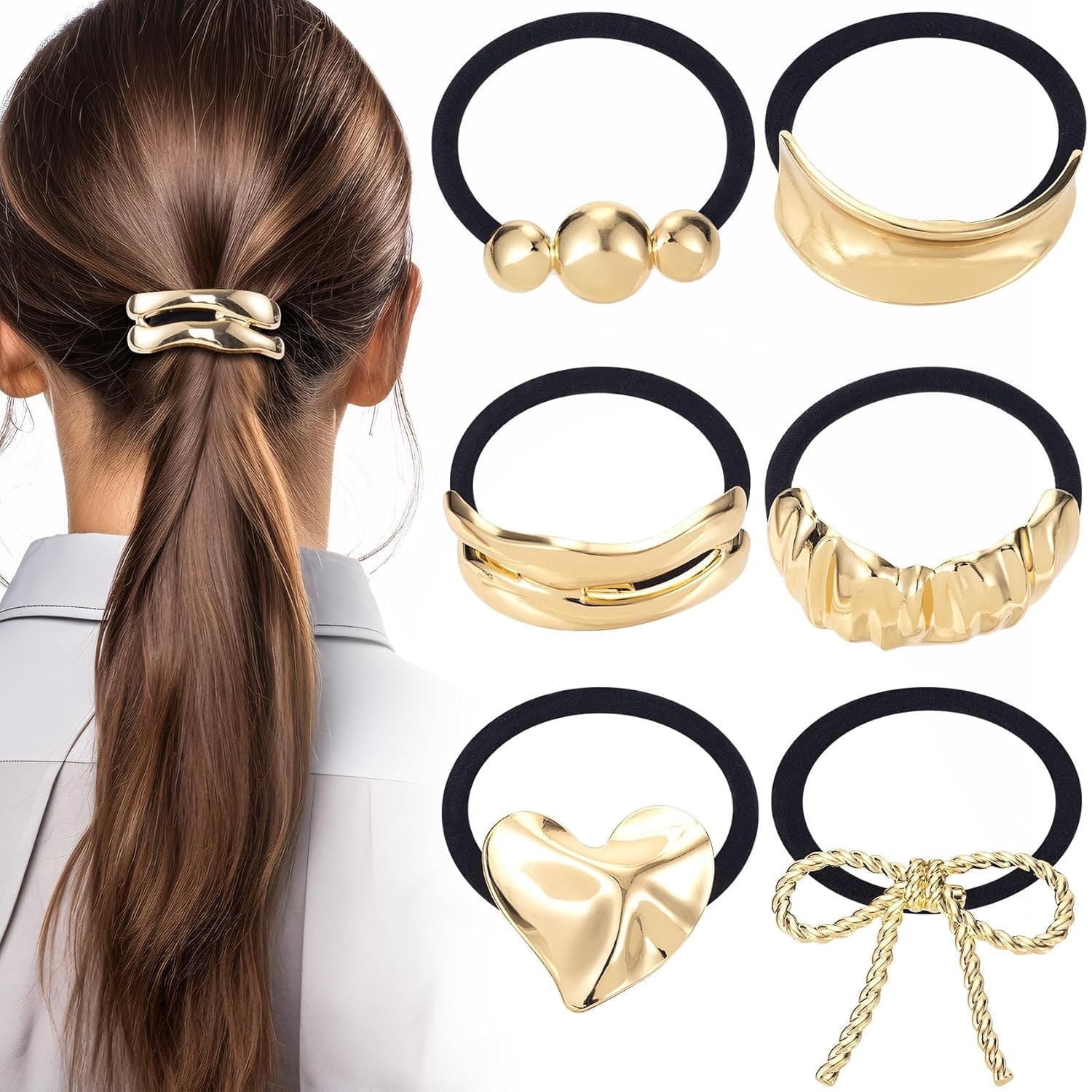 Pony Hair Ties - Ponytail Holders - No Damage Hair Accessories for ...