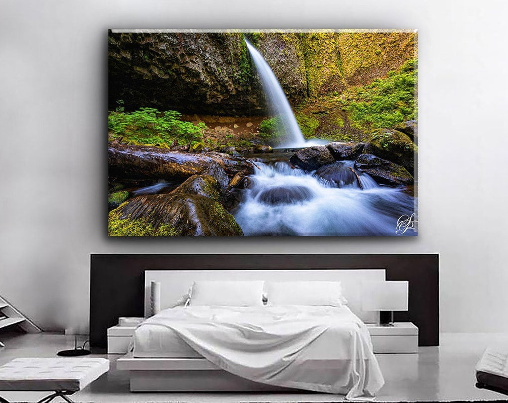 Pony Tail Falls, Beautiful Waterfall Scene Art, Nature Wall Art ,Decor ...