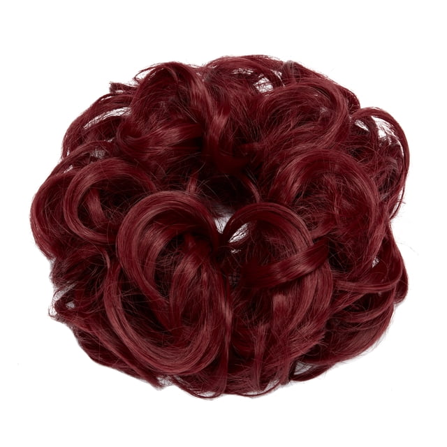 Pony Tail Hair Extension Bun Big Wave Curls Hairpiece Wrap Chignon ...
