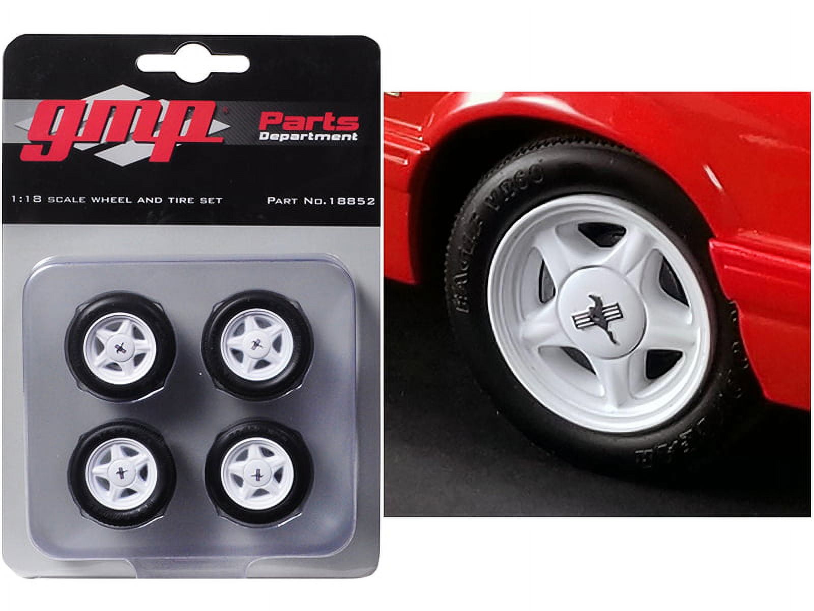 Pony Wheels and Tires Set of 4 pieces from "1992 Ford Mustang LX" 1/18 ...