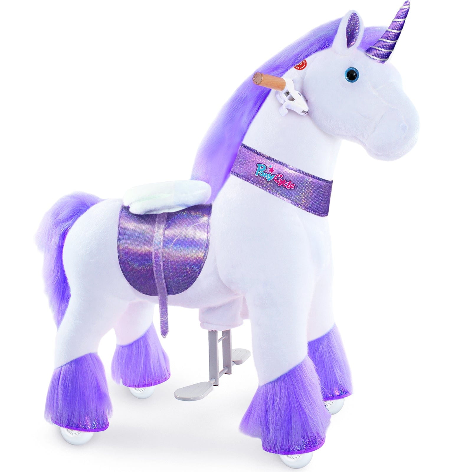 PonyCycle Ride on Unicorn Horse Toys Kids Ride on Horse Plush Rocking ...
