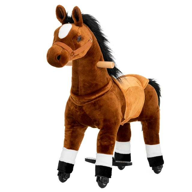Ponyeehaw Kids Ride-On Horse Toy, Toddler Powered Rolling Rideable for ...