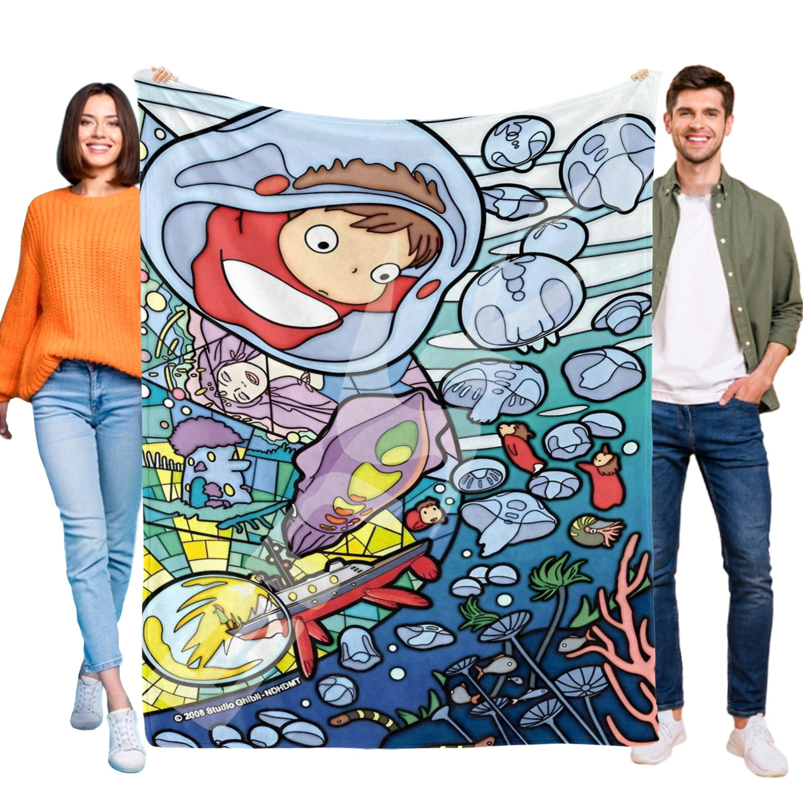 Ponyo 0n The Cliff Flannel Blanket 39*59 inch Soft And Comfortable With ...
