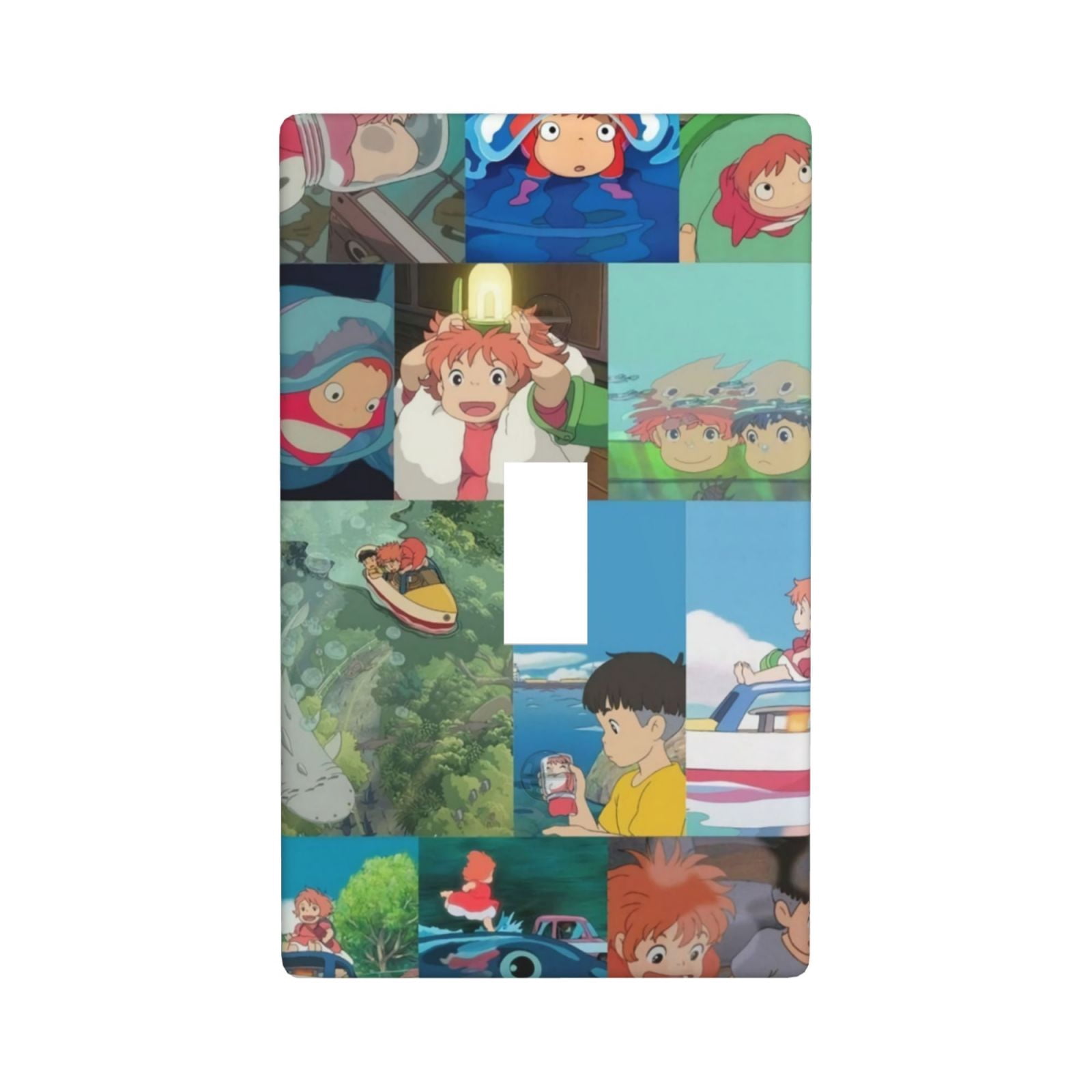 Ponyo Anime Light Switch Cover Plates, Single Lever Wall Plate, 1 Gang ...