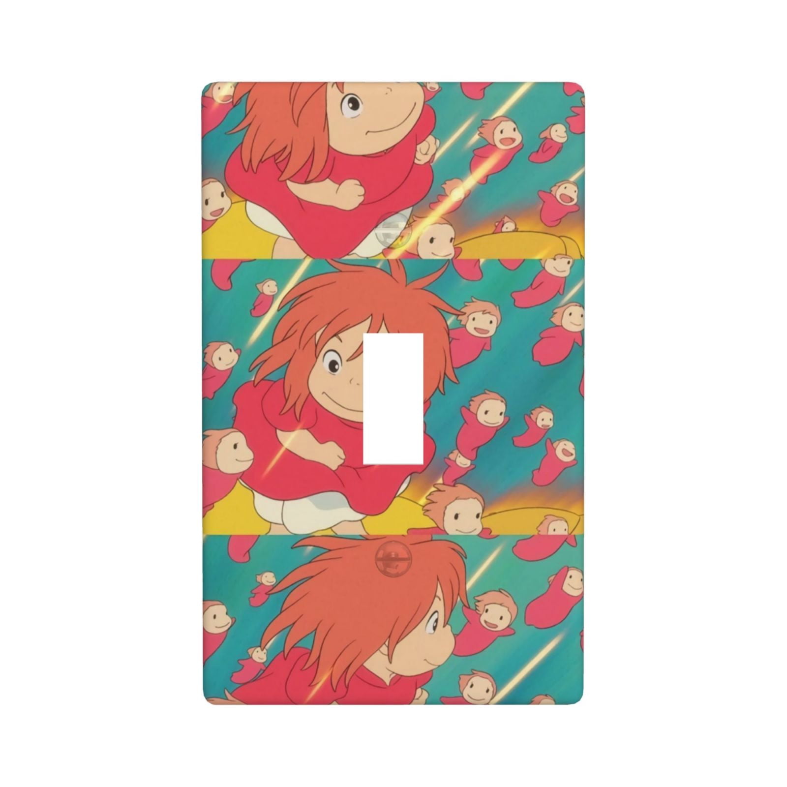 Ponyo Anime Light Switch Cover Plates, Single Lever Wall Plate, 1 Gang ...