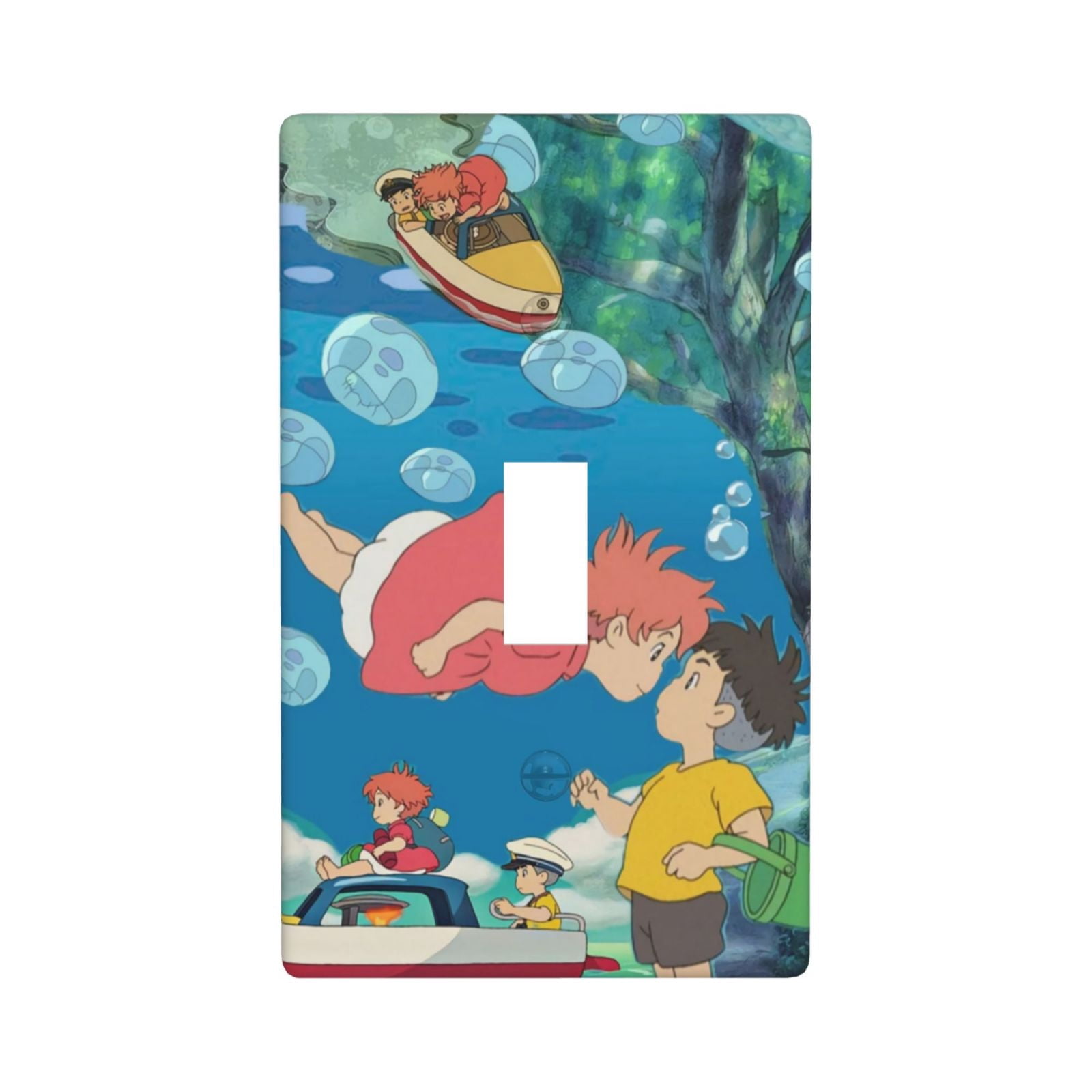 Ponyo Anime Light Switch Cover Plates, Single Lever Wall Plate, 1 Gang ...