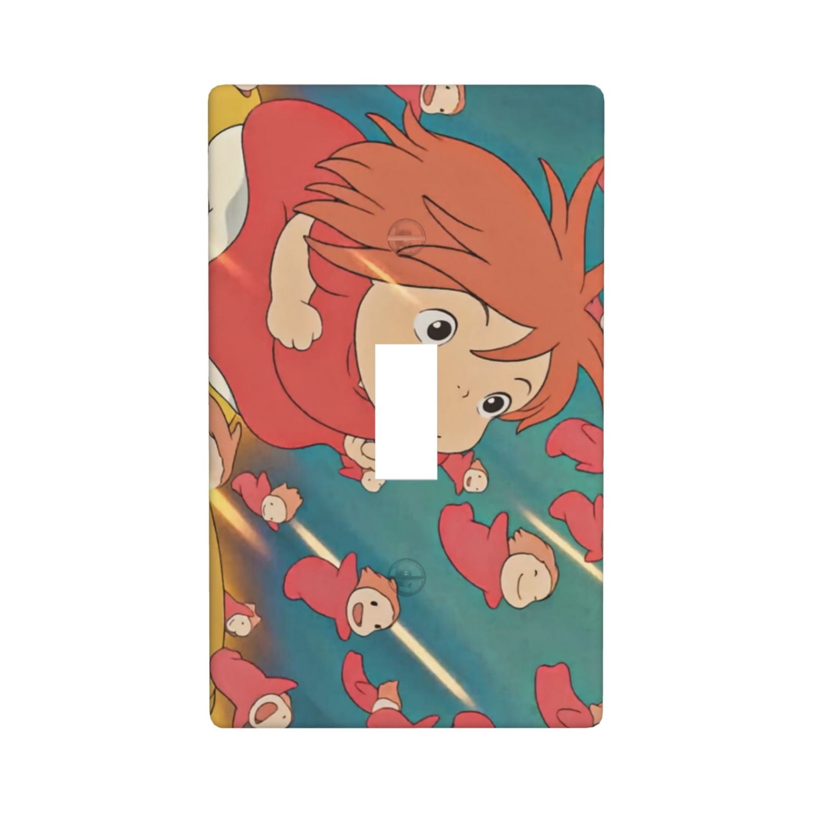 Ponyo Anime Light Switch Cover Plates, Single Lever Wall Plate, 1 Gang ...