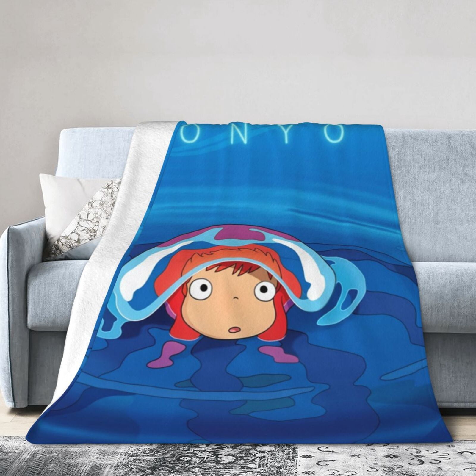 Ponyo Cute Blanket Gifts for Women Girls Kids Soft Warm Lightweight ...