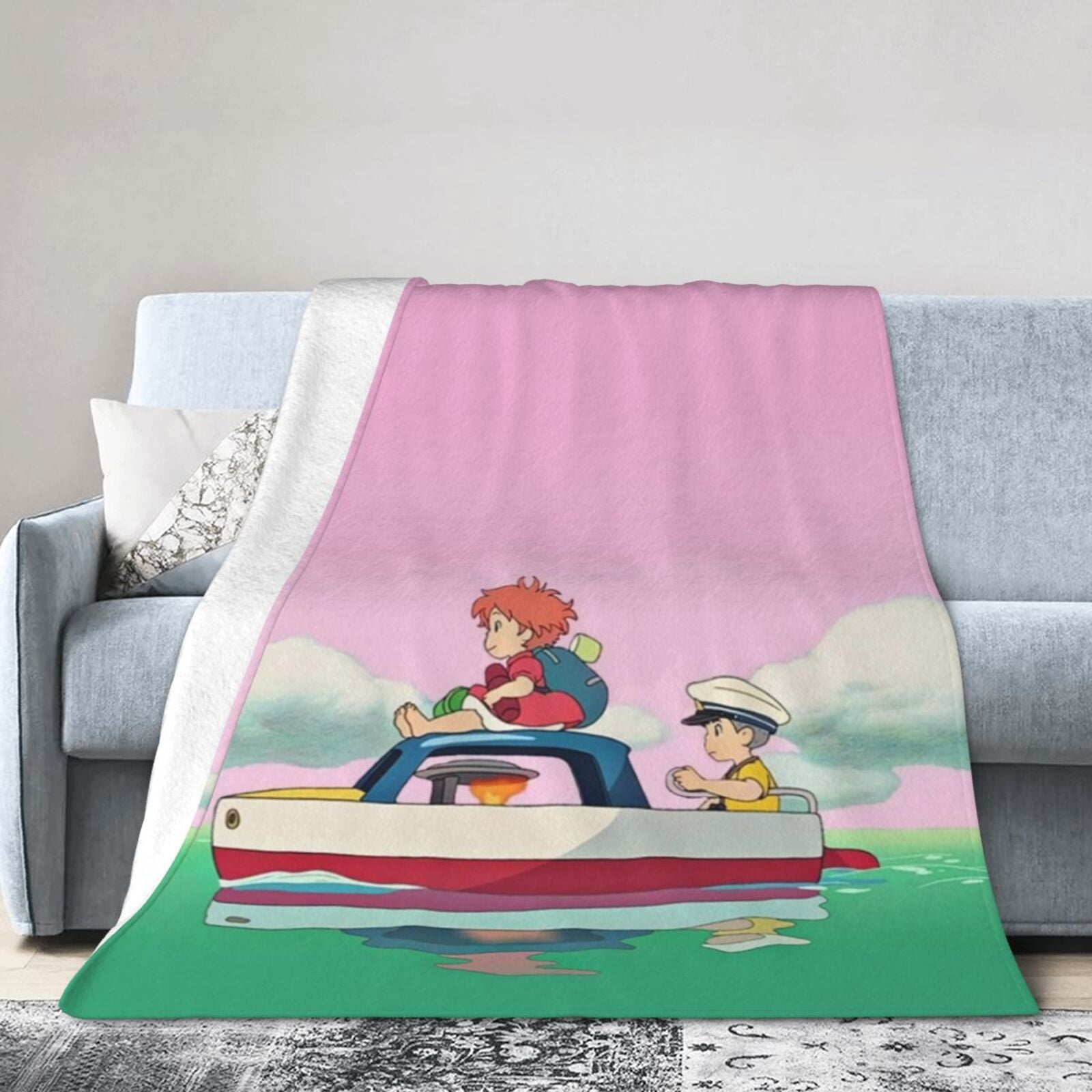 Ponyo Cute Blanket Gifts for Women Girls Kids Soft Warm Lightweight ...