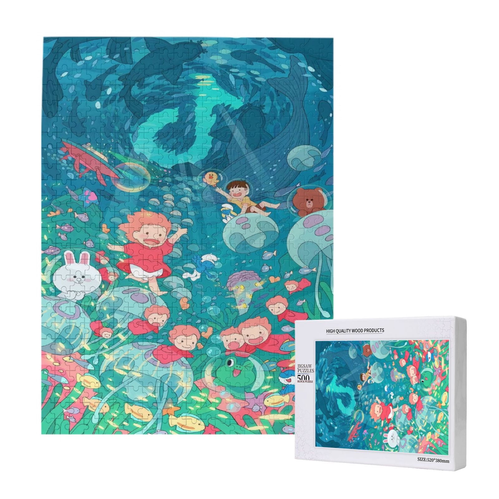 Ponyo Jigsaw Puzzles 300/500/1000 Pieces Wooden Puzzles Gift for Adults ...