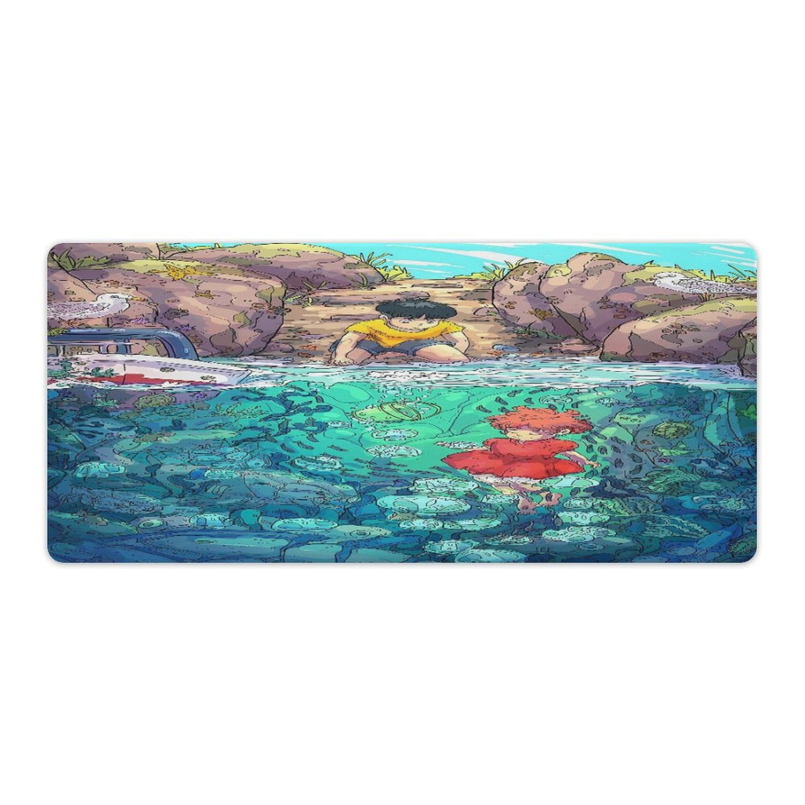 Ponyo Large Mouse Pad Cartoon Mouse Pad Rectangle Mouse Pads for ...