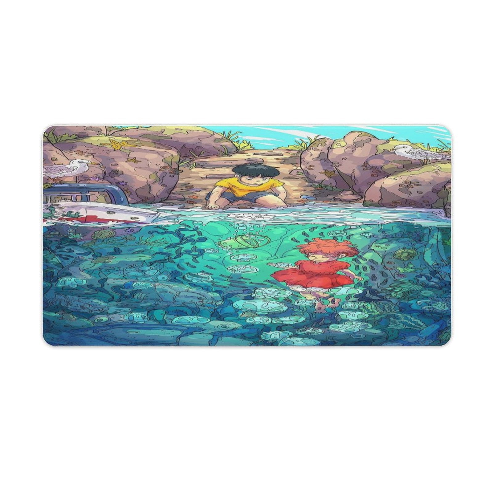 Ponyo Large Mouse Pad Cartoon Mouse Pad Rectangle Mouse Pads for ...