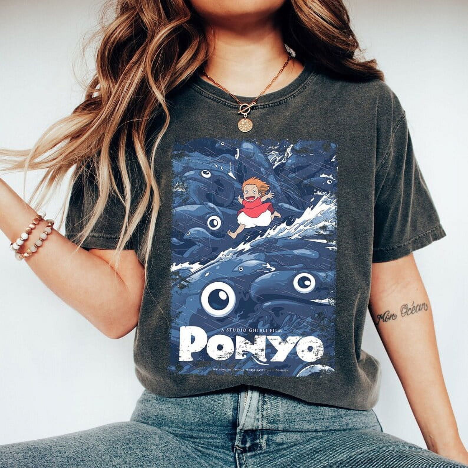 Ponyo Movie T-shirt, Sosuke Shirt, Goldfish Ponyo Shirt, Ghibli Shirt ...