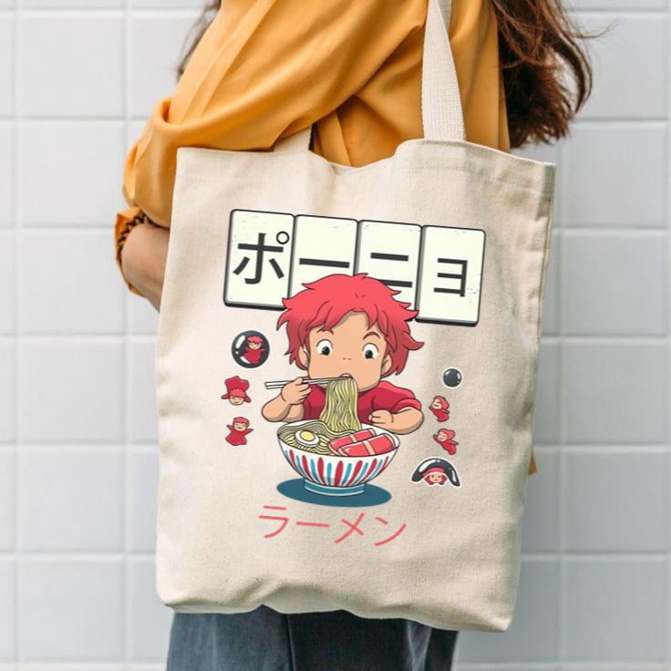 Ponyo Ramen Bag, Ghibli Cartoon Bag, Hayao Miyazaki, Ponyo Bag, Sosuke ...