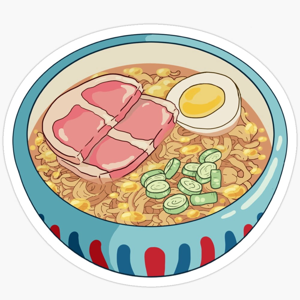 Ponyo Ramen Sticker Phone Decal Water Bottle Stickers Car Decals ...