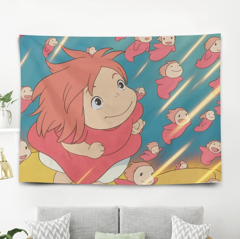 Ponyo Tapestry Gift Wall Hanging Backdrop for Room Bedroom Girls Or ...