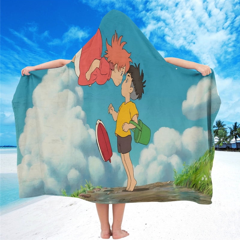 Ponyo on The Cliff Gifts Beach Towel for Women Girl Or Boys Birthday ...