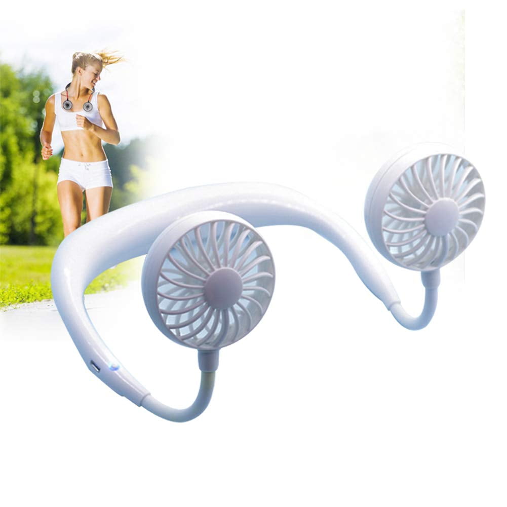 Ponyta Portable Hands-Free, Rechargeable, Mini Expandable Neck Fan with ...