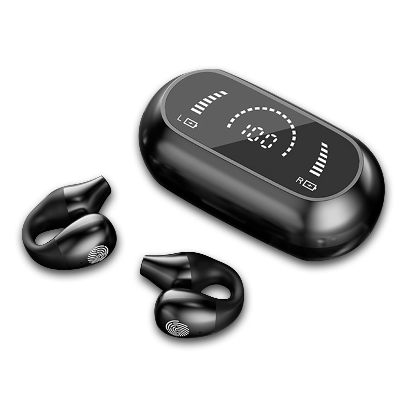 Ponyta Bluetooth 5.3 Open Ear Headphone Wireless Clip-Ear Earbuds ...