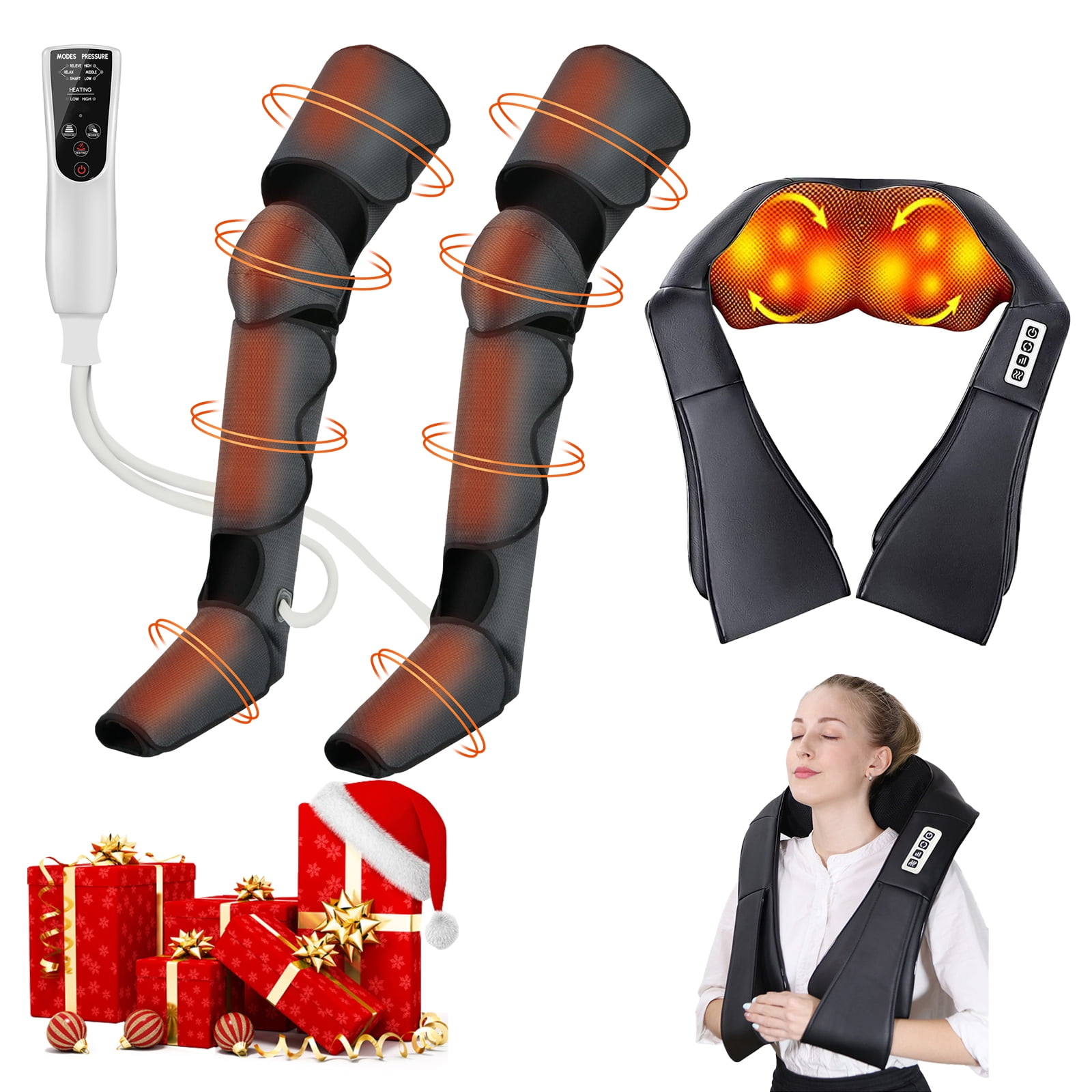Ponyta Massager Kit for Family: Heat Deep Kneading Shiatsu Back and ...