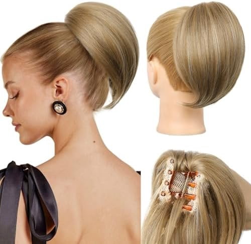 Ponytail Extension, 8" Short Mini Claw Clip Pony Tail Hair Extensions ...