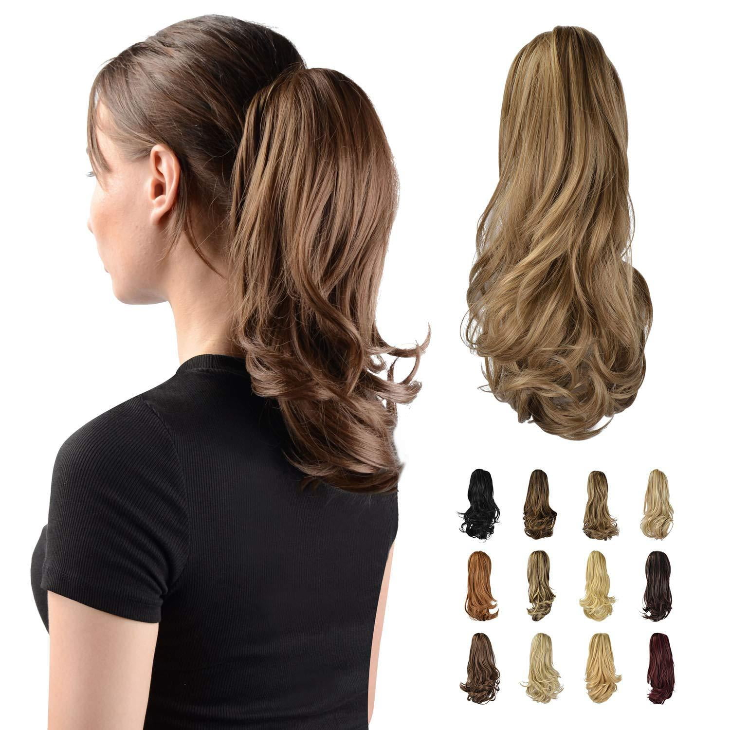 Ponytail Extension,Claw Hair Extensions Short Curly Ponytail Clip in ...