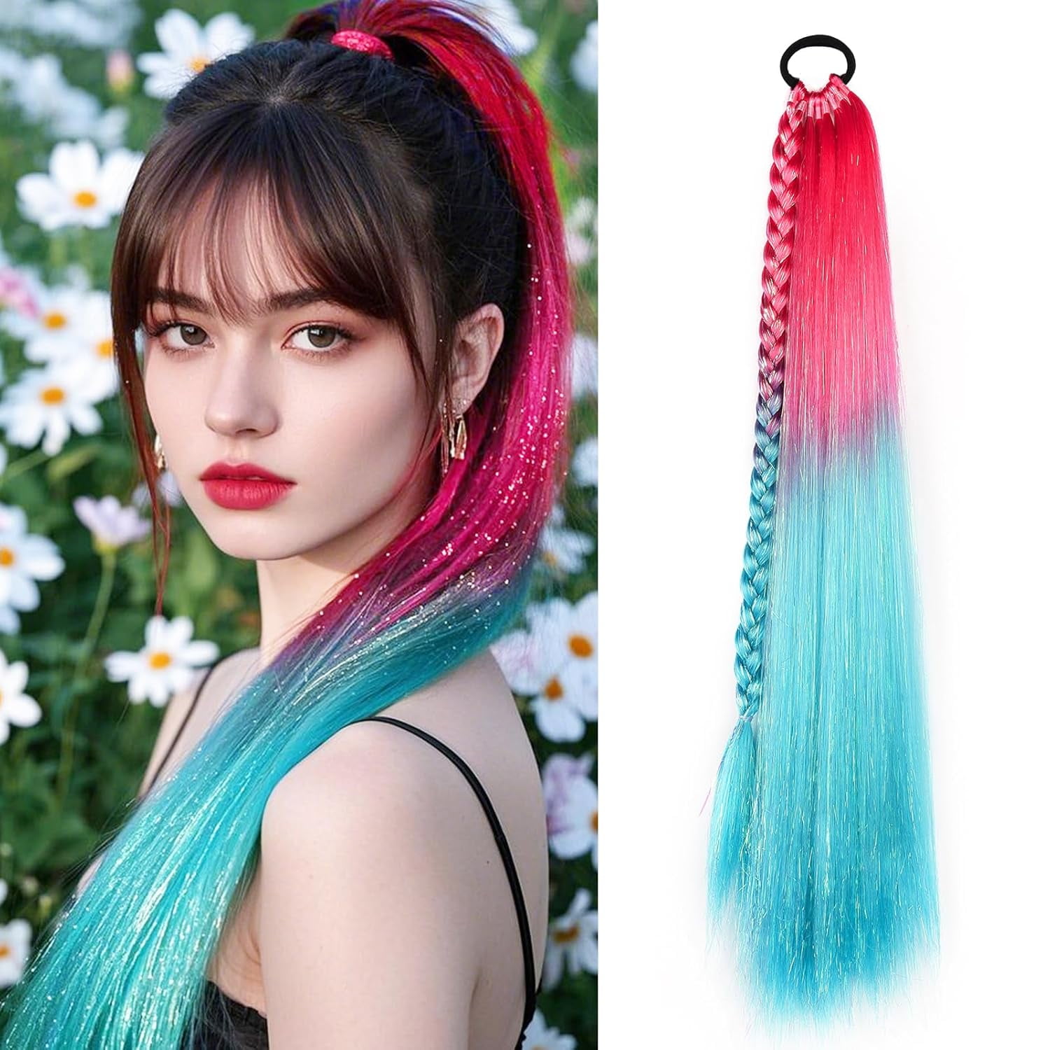 Ponytail Extension With Hair Tie 26 inch Colored Hair Extensions 1 Pack ...