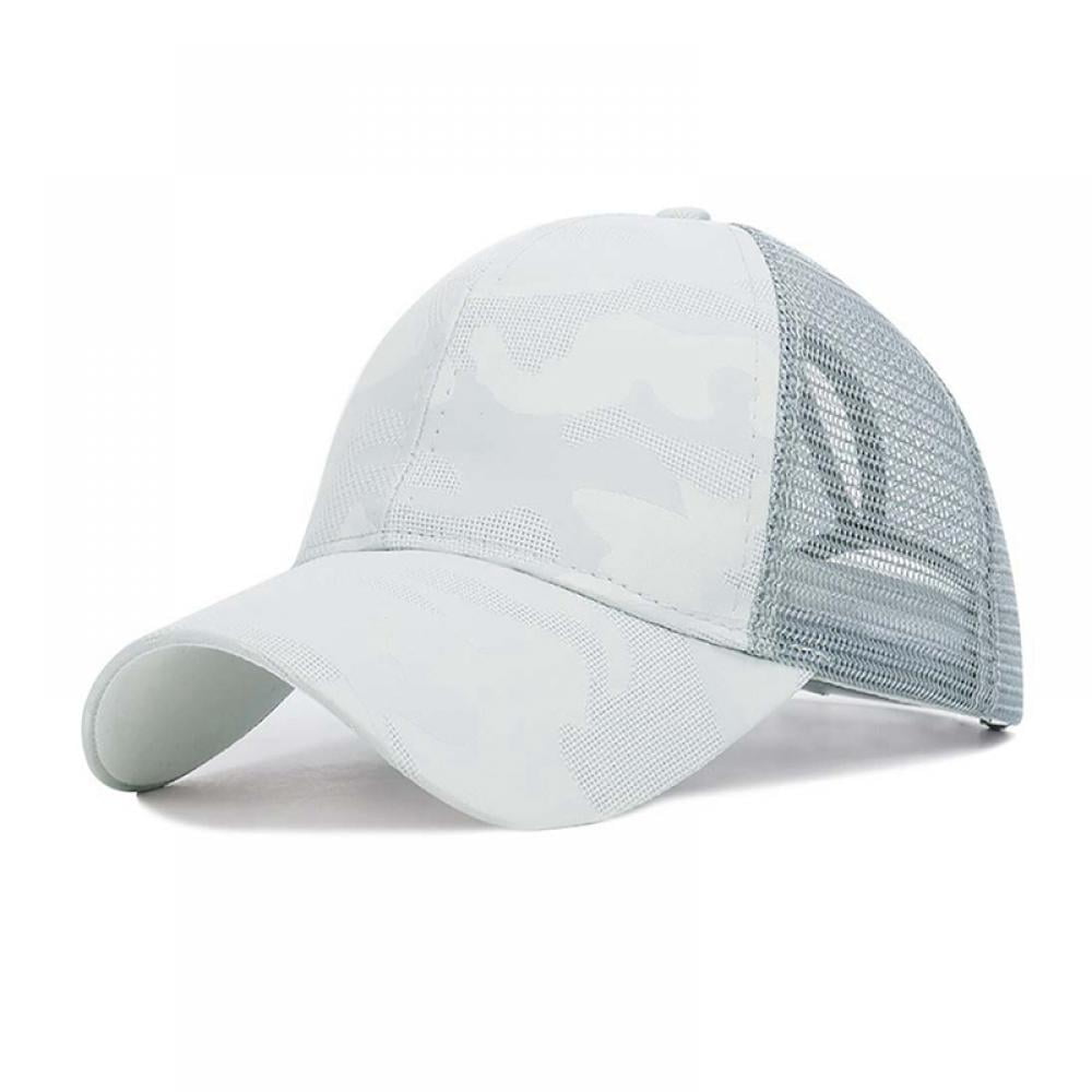 Ponytail Hat Baseball Cap With Adjustable Back Closure For Messy High ...