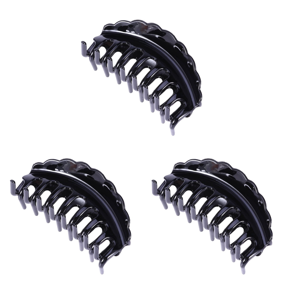 Ponytail Hold Hair Claw Clips 3 Pcs Tiara Barrettes Hairclips Clamp ...