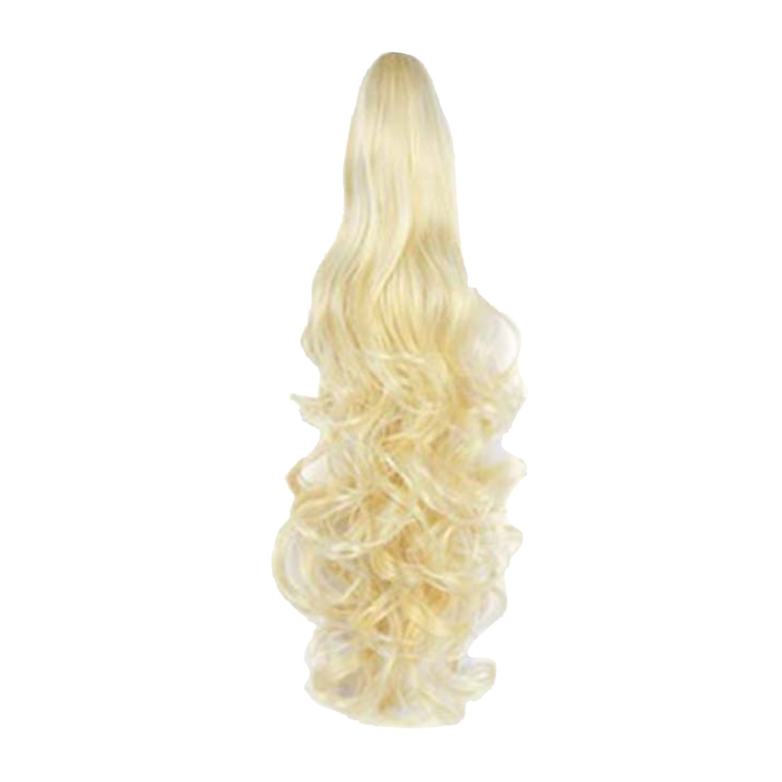 Ponytail Wig Clip Long Curly Hair Big Wave Women's High Ponytail ...