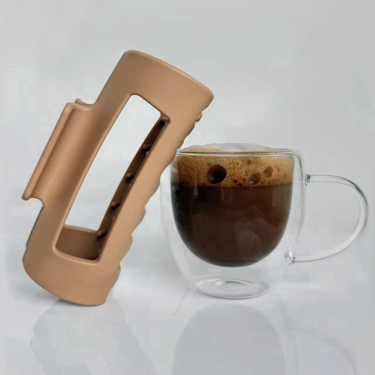 Ponytail hair clip, large non slip matte hair clip, square frosting ...